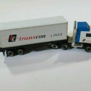 Vintage Tonka TC Transcon Lines Semi Truck and Trailer Metal Body - Etsy
