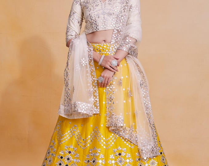 Stylish Lehenga Choli for Women Bollywood Designer Ghagra Choli Yellow ...