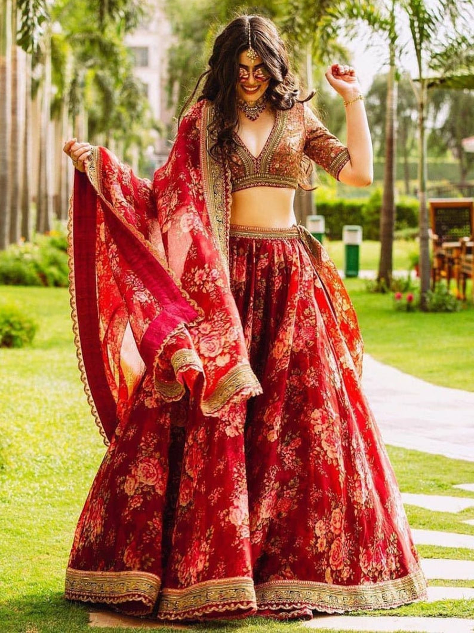 Lehenga Choli For Women Maroon Organza Silk Wedding Bridal Etsy