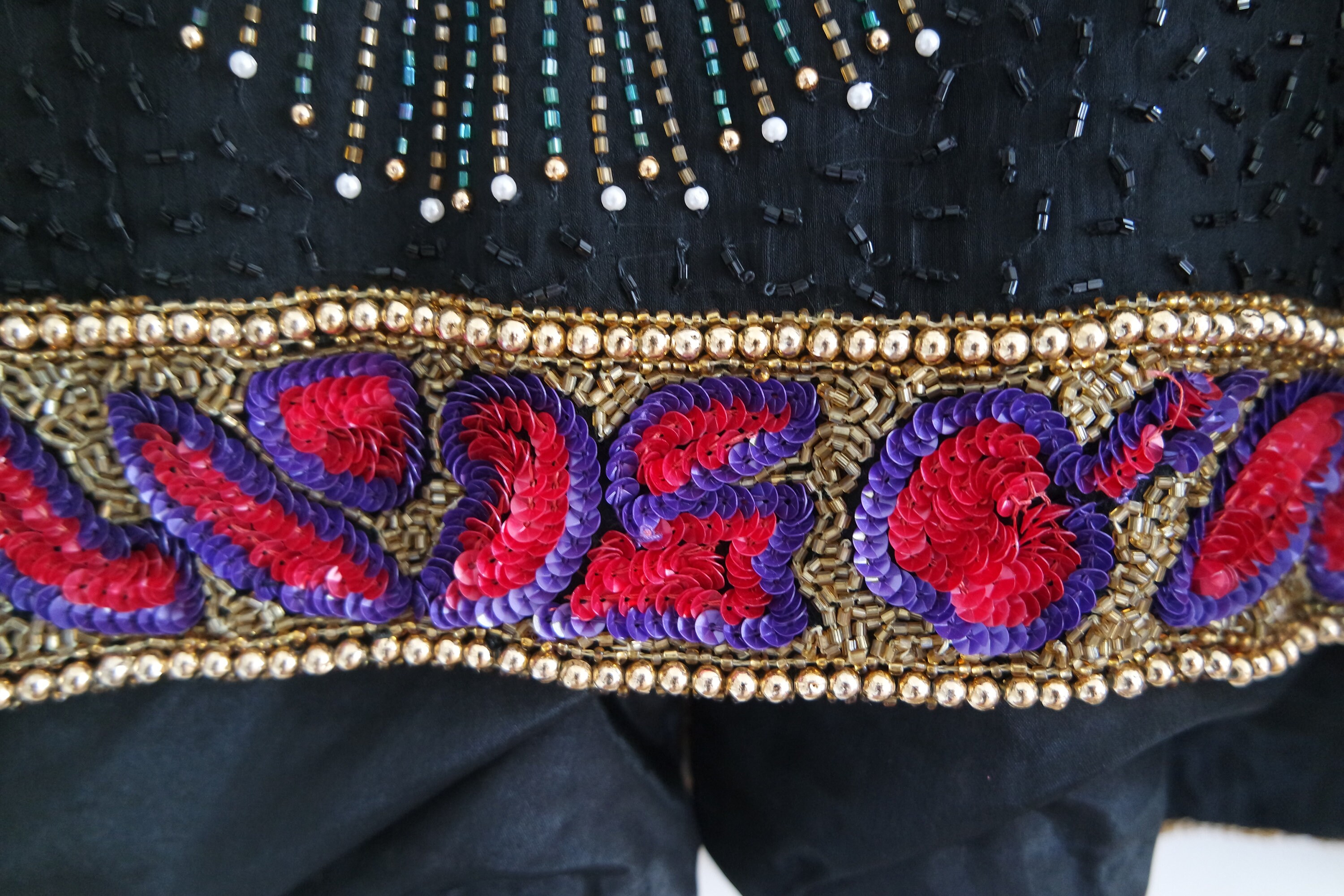 Fully Beaded and Sequined Silk Jacket by Carina 2X Plus Size Formal ...