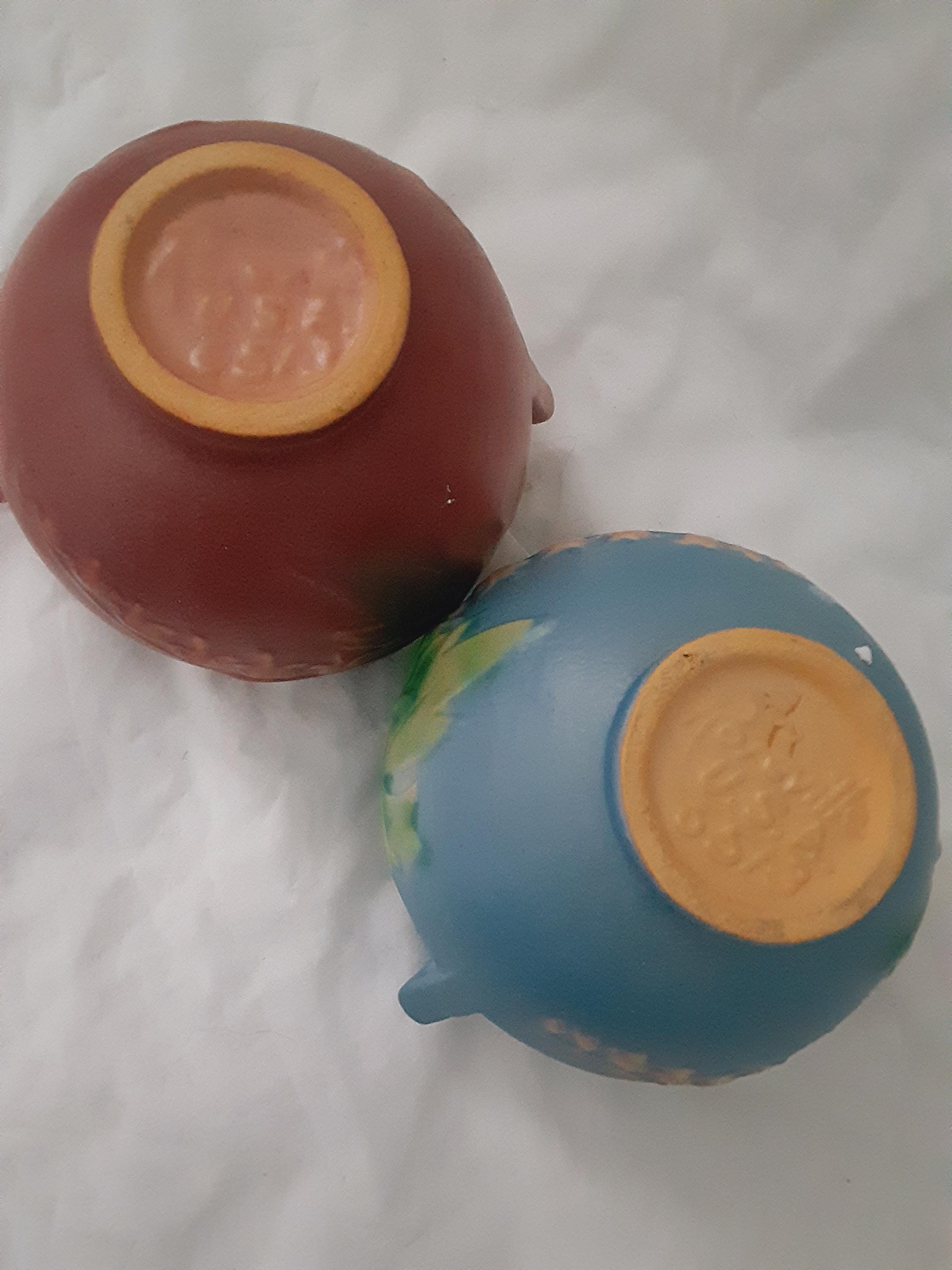 Roseville Pottery, Bleeding Heart Vases-651-3, 1 Pink, 1 Blue - Etsy