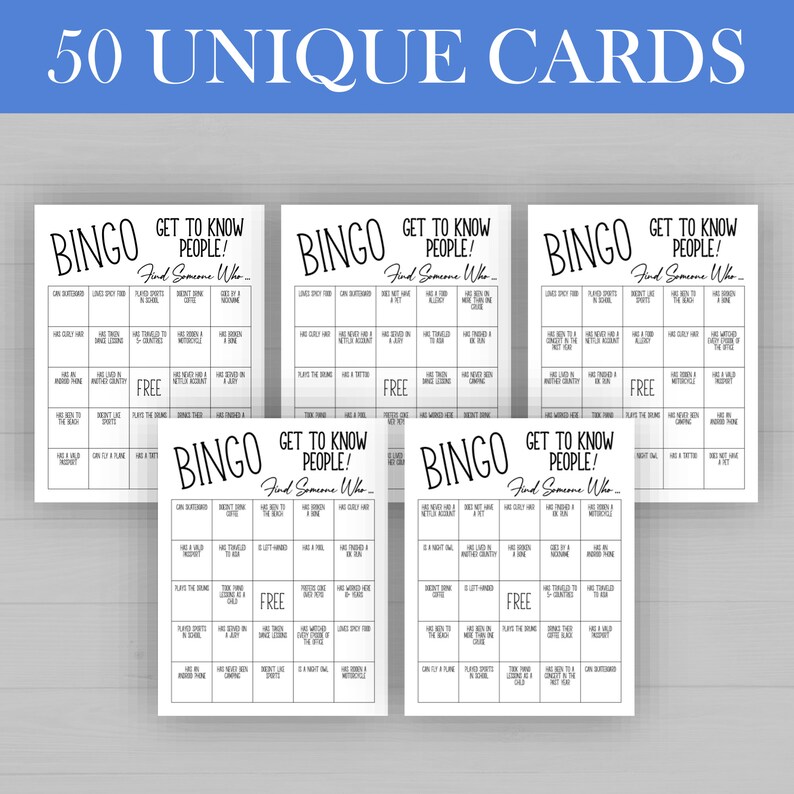 Office Get to Know You Bingo Icebreaker Game for Work, Employee Mix and ...