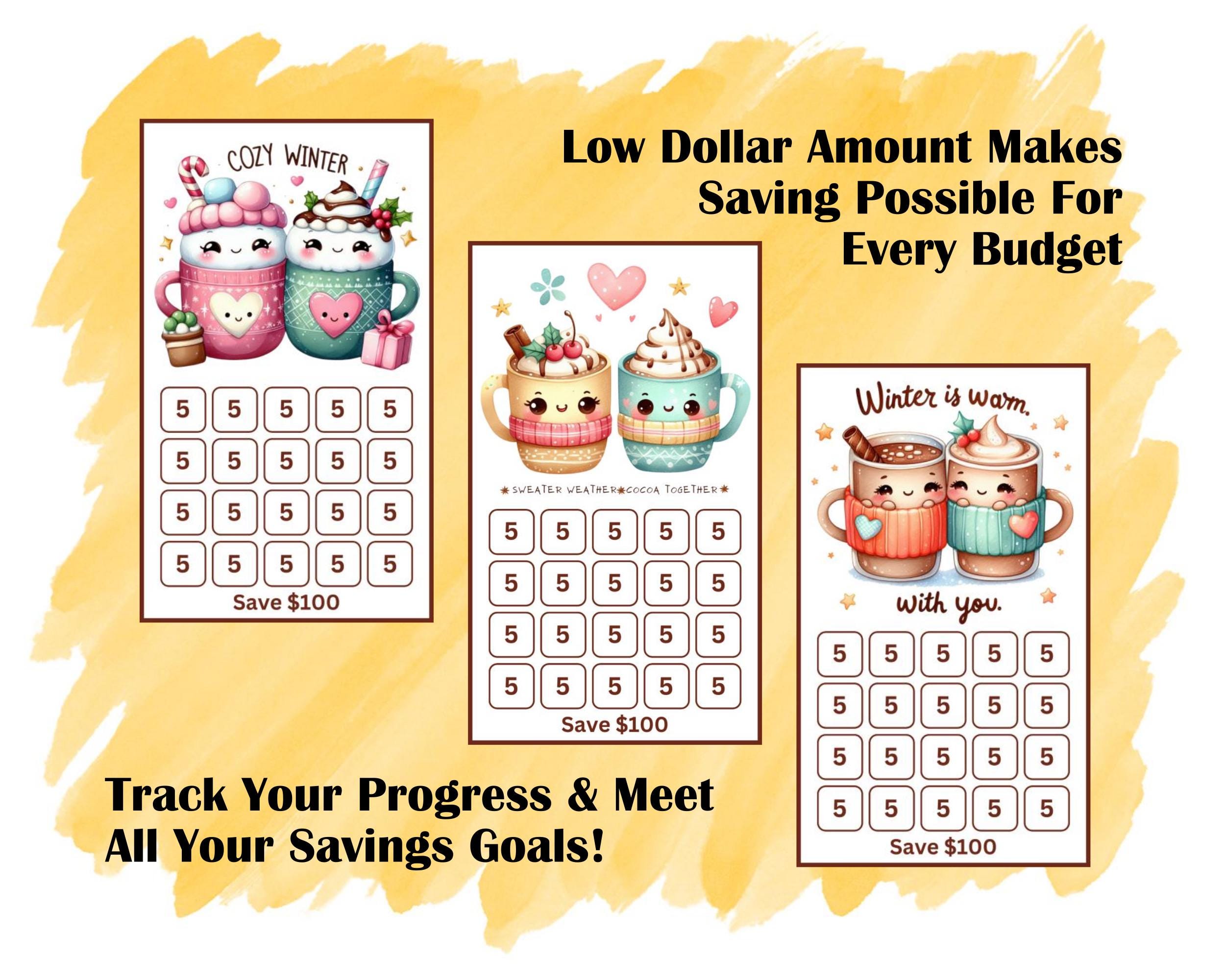 Low Income Savings Challenge Trackers, Printable A6 Mini Money Saving ...