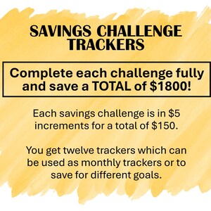 Mini Savings Challenge Trackers, Printable A6 Sized Savings Challenges ...