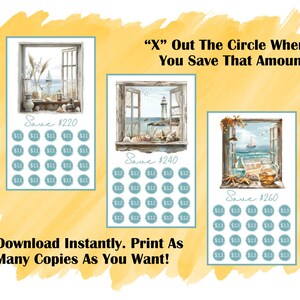 Savings Challenge Trackers, Printable A6 Mini Savings Challenge to Save ...