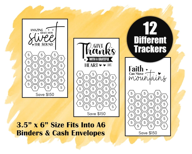 Mini Savings Challenge Trackers, Printable A6 Sized Savings Challenges ...