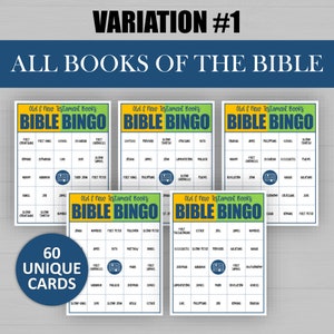 Books of the Bible Bingo Game, Printable Bible Game for Kids, Youth ...