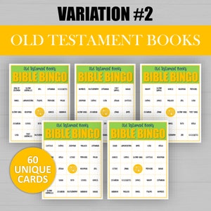 Books of the Bible Bingo Game, Printable Bible Game for Kids, Youth ...