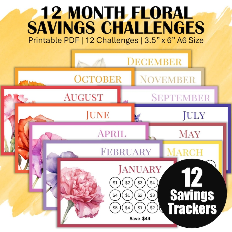 Floral Saving Challenges - Etsy