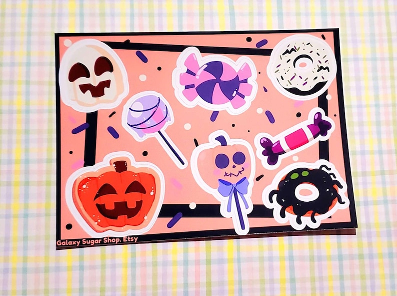 Halloween Candy Sticker Sheet - Etsy