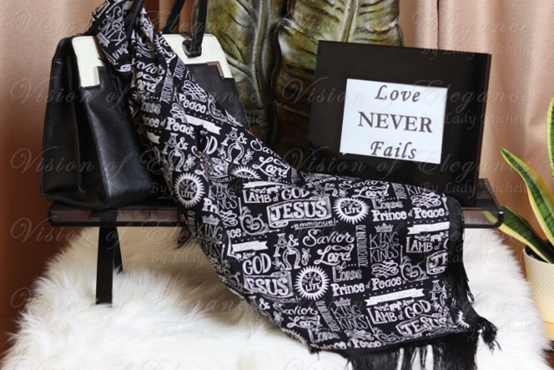 Spiritual Lap Scarf Lap Scarves for Church Black and White Lap Scarf ...