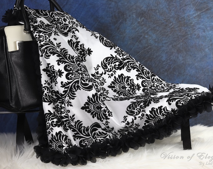 Lap Scarf for Church Black and White Lap Throw Gift for First Lady ...