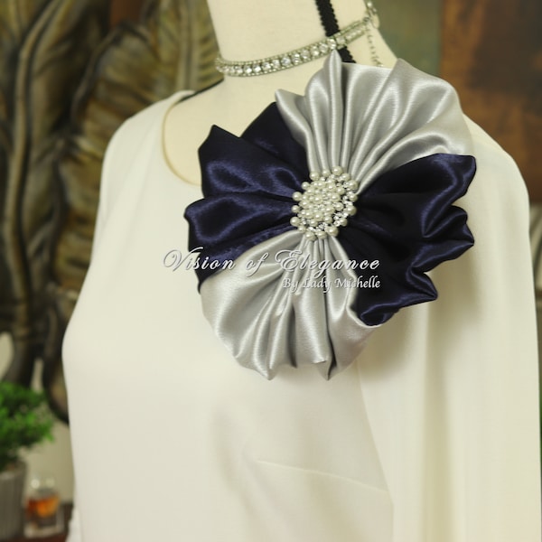 Fabric Flower Pin - Etsy