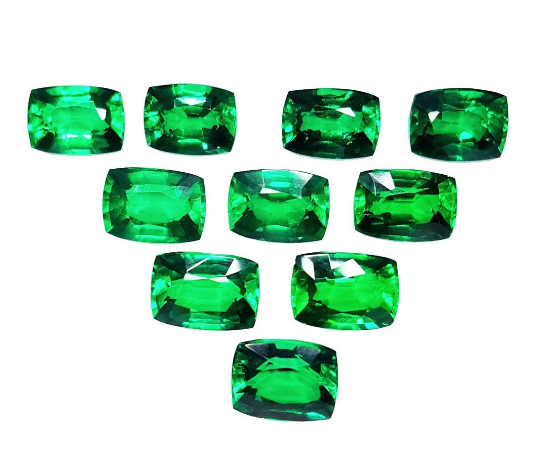 Loose Gemstone Natural Tsavorite Garnet Lot Cushion Cut 10 Pcs Loose Gemstone Natural Tsavorite Garnet Lot Cushion Cut 10 Pcs