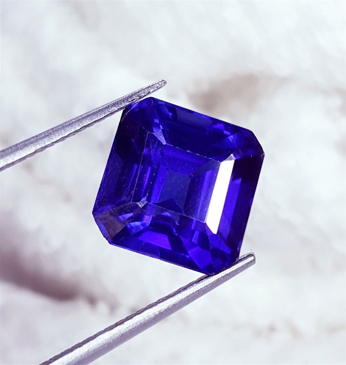 Natural Blue Sapphire Certified Square Shape 7.42 Ct Gemstone - Etsy UK