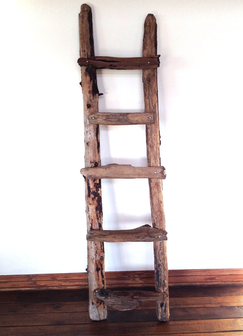 Beautiful Rustic Decorative Tall Drift Wood Ladder - Etsy