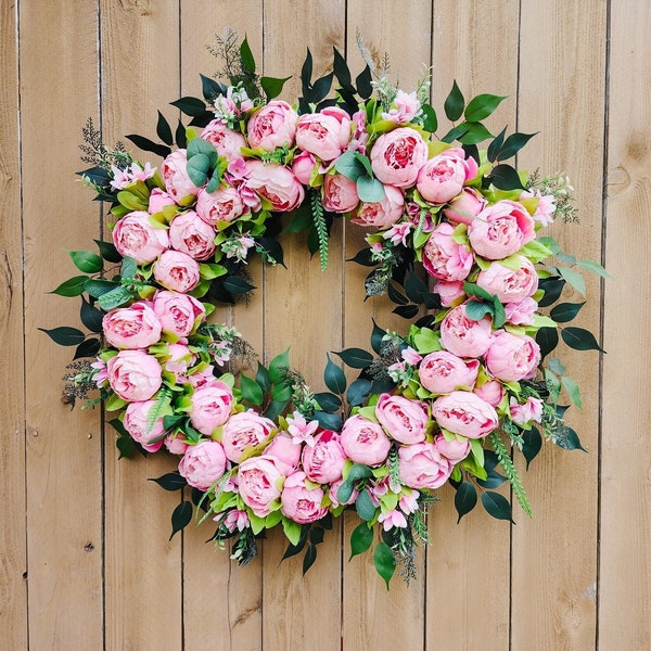 Peony Wreath - Etsy