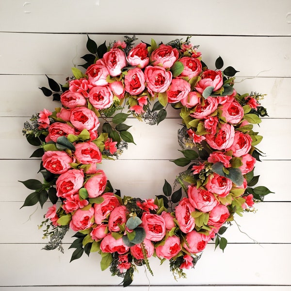 Pink Spring Wreath - Etsy