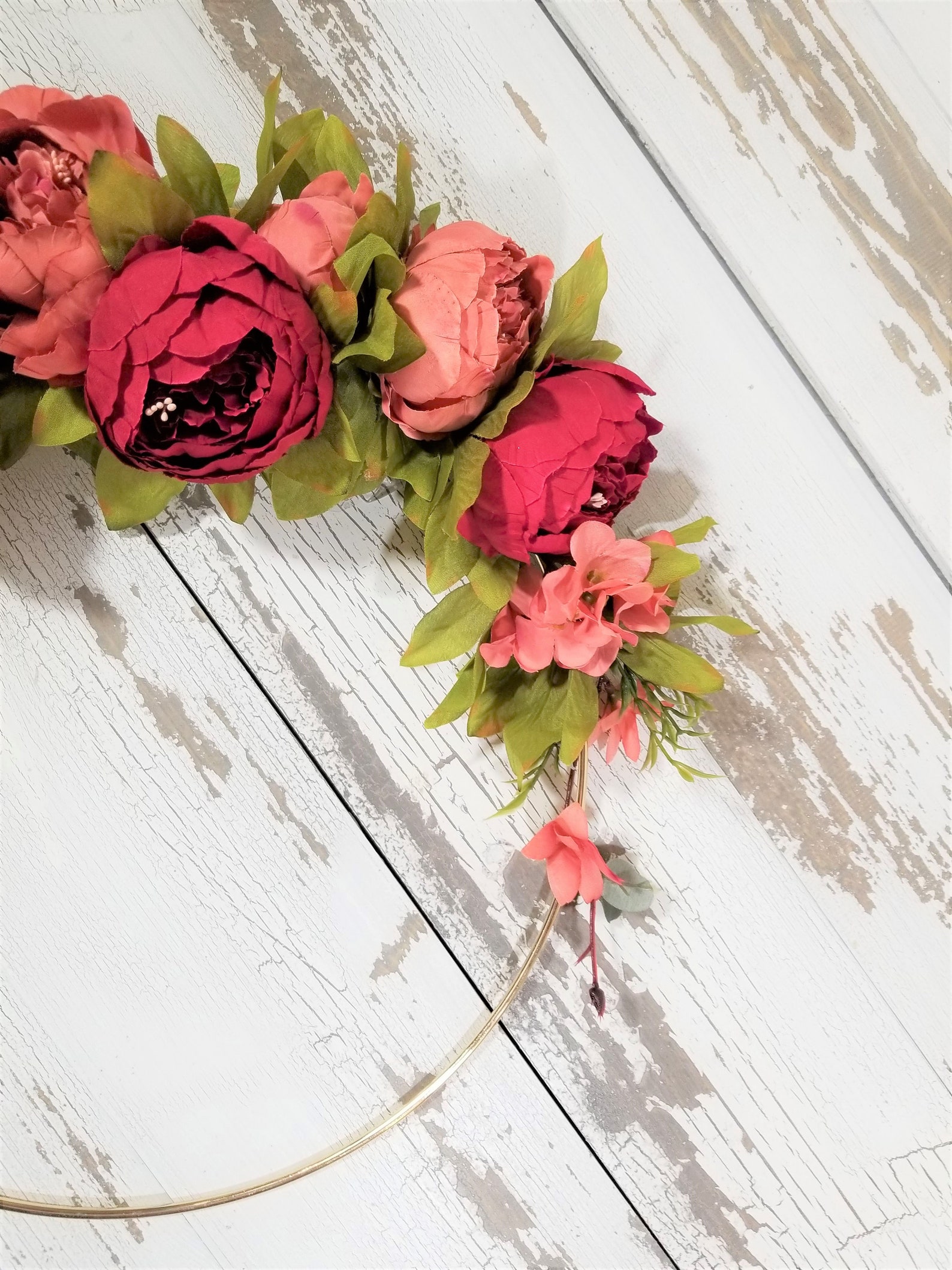 Pink Peony Wreath Spring Peony Wreath Pink Modern Wreath - Etsy