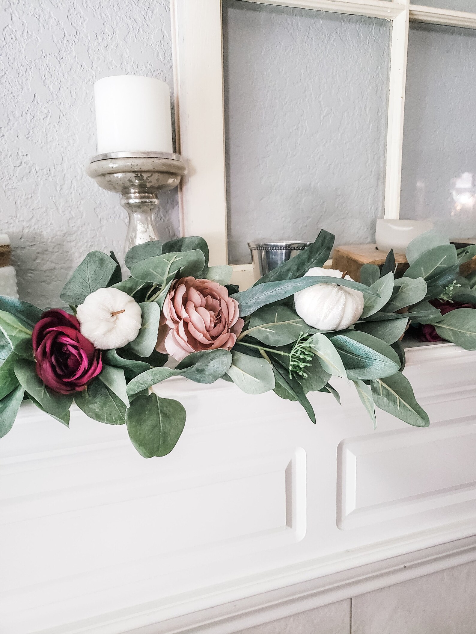 Fall Garland Fall Farmhouse Garland Floral Garland Flower | Etsy