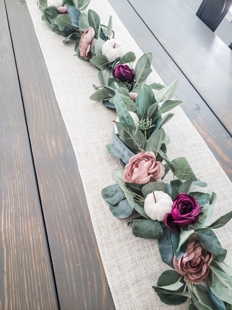 Fall Garland Fall Farmhouse Garland Floral Garland Flower | Etsy