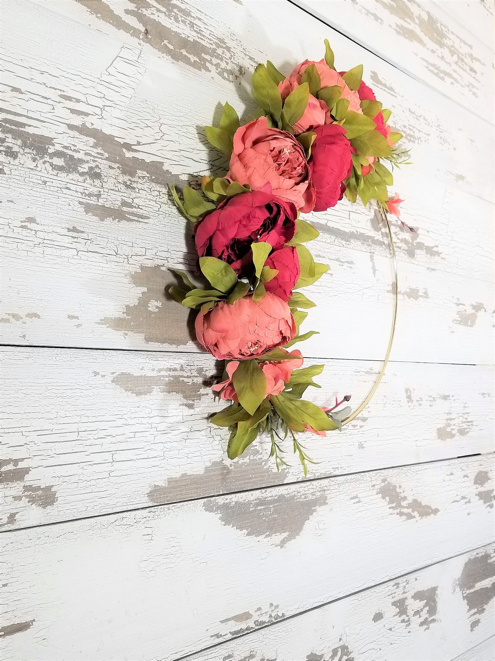 Pink Peony Wreath Spring Peony Wreath Pink Modern Wreath - Etsy