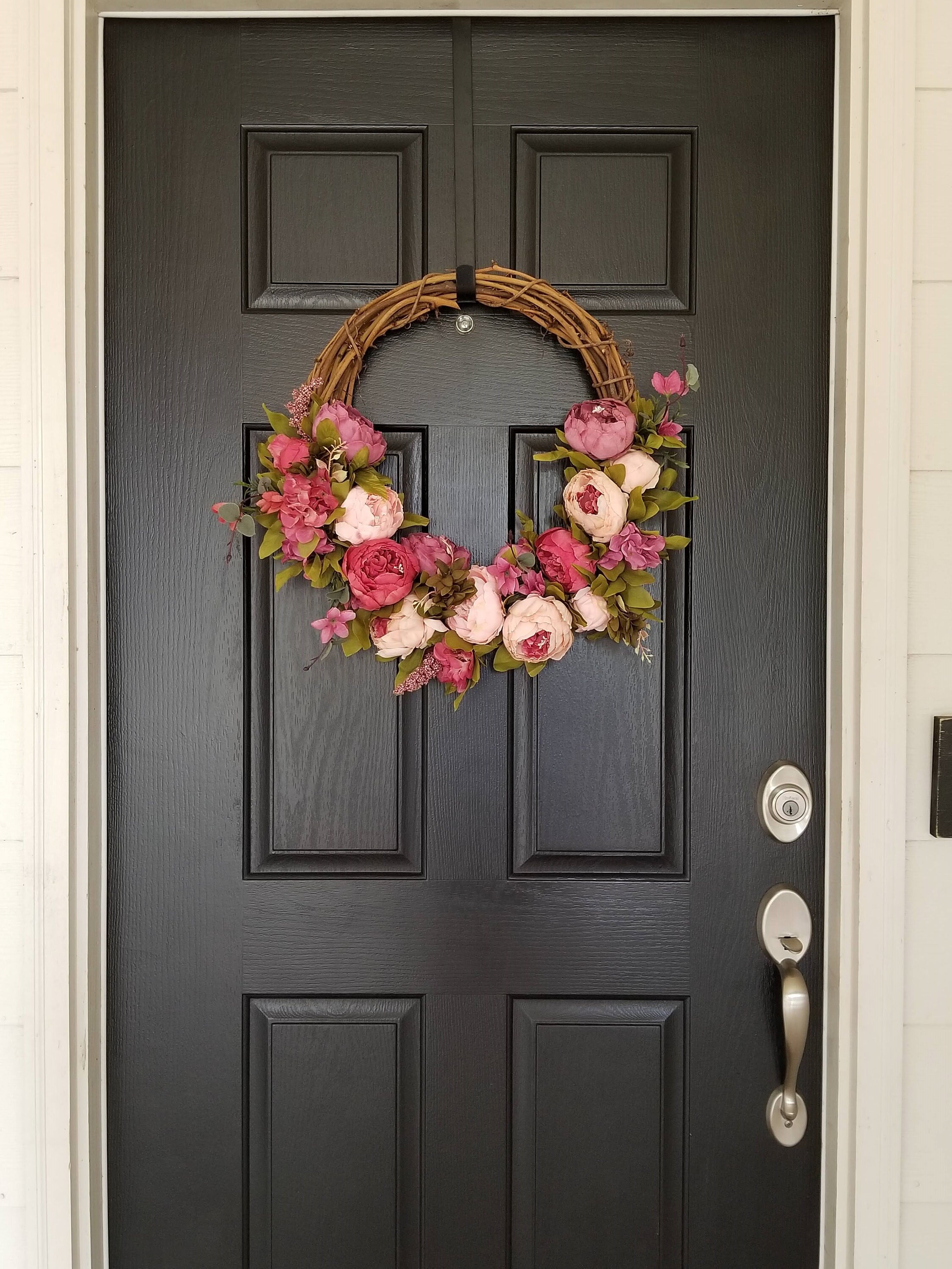 Pink Peony Wreath Spring Peony Wreath Pink Spring Wreath | Etsy