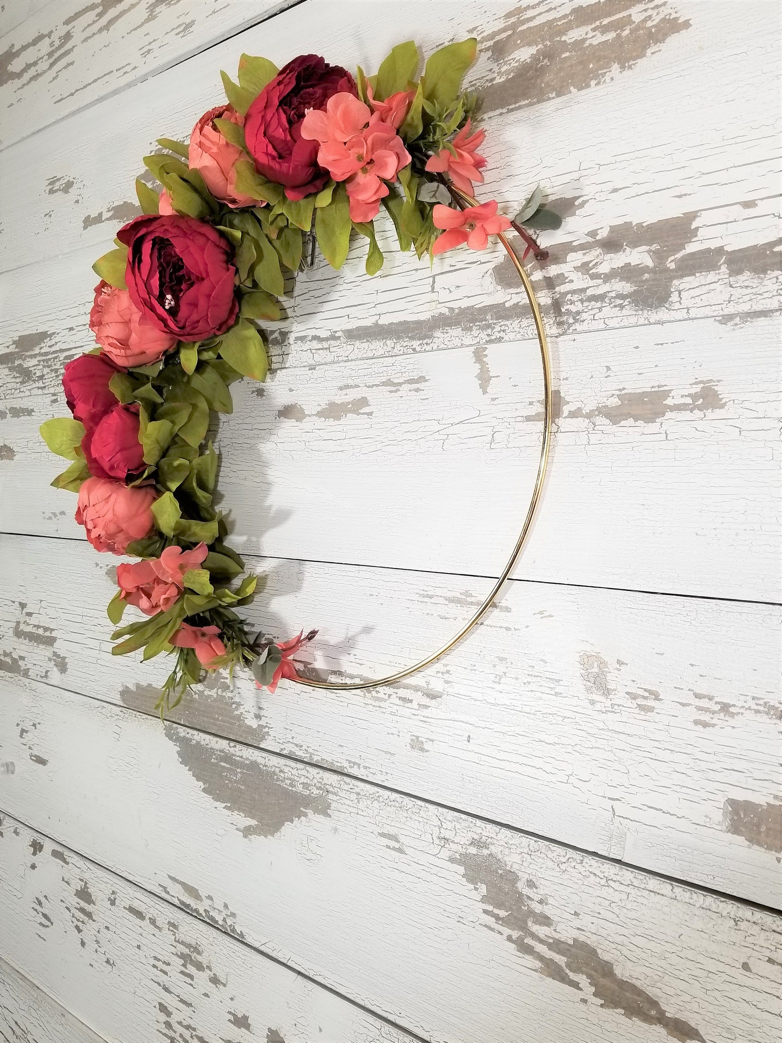 Pink Peony Wreath Spring Peony Wreath Pink Modern Wreath - Etsy