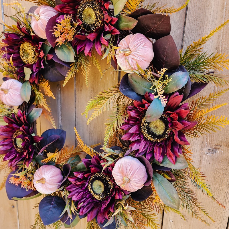 Purple Fall Wreath - Etsy