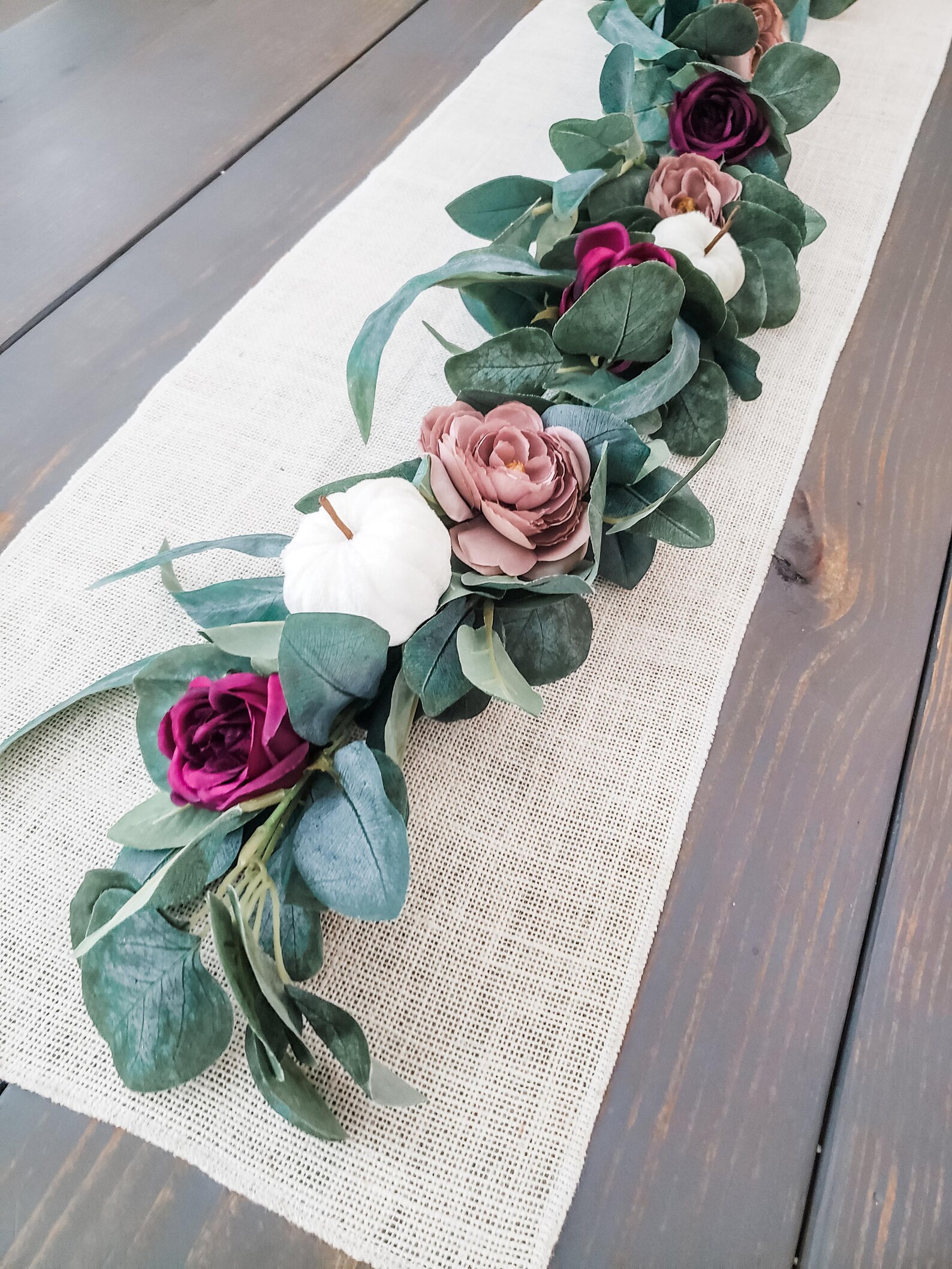 Fall Garland Fall Farmhouse Garland Floral Garland Flower | Etsy