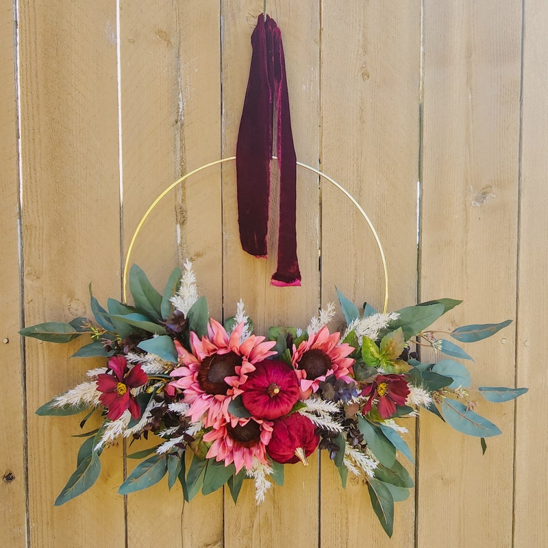 Fall Hoop Wreath - Etsy