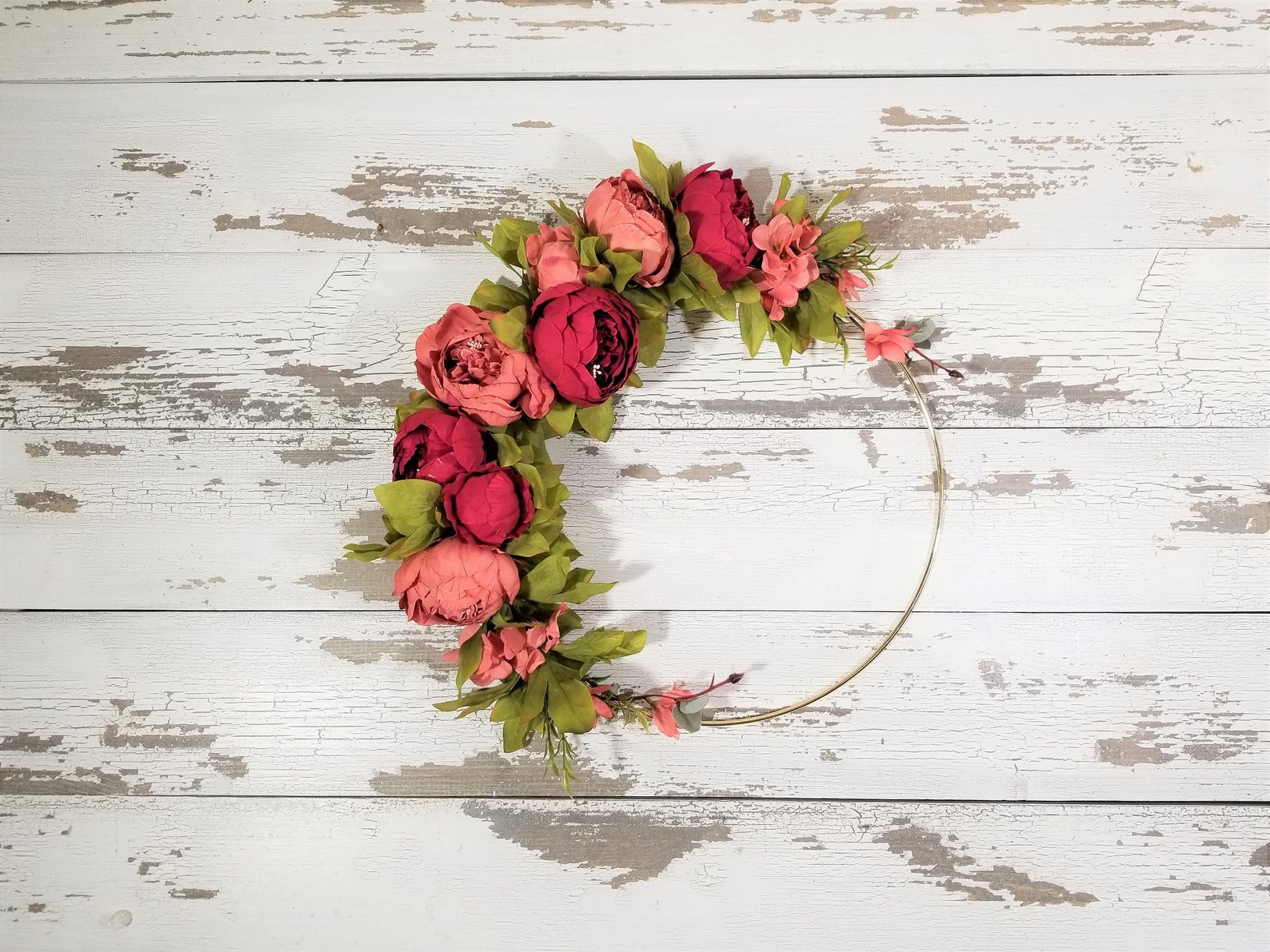 Pink Peony Wreath Spring Peony Wreath Pink Modern Wreath - Etsy