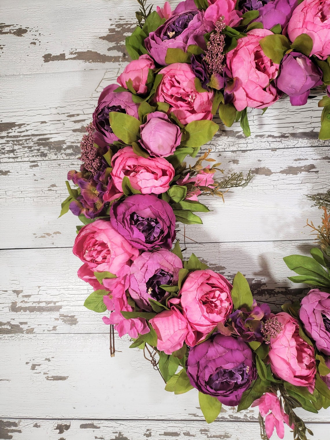 Pink Peony Wreath Purple Spring Wreath Pink Wreath Peony - Etsy