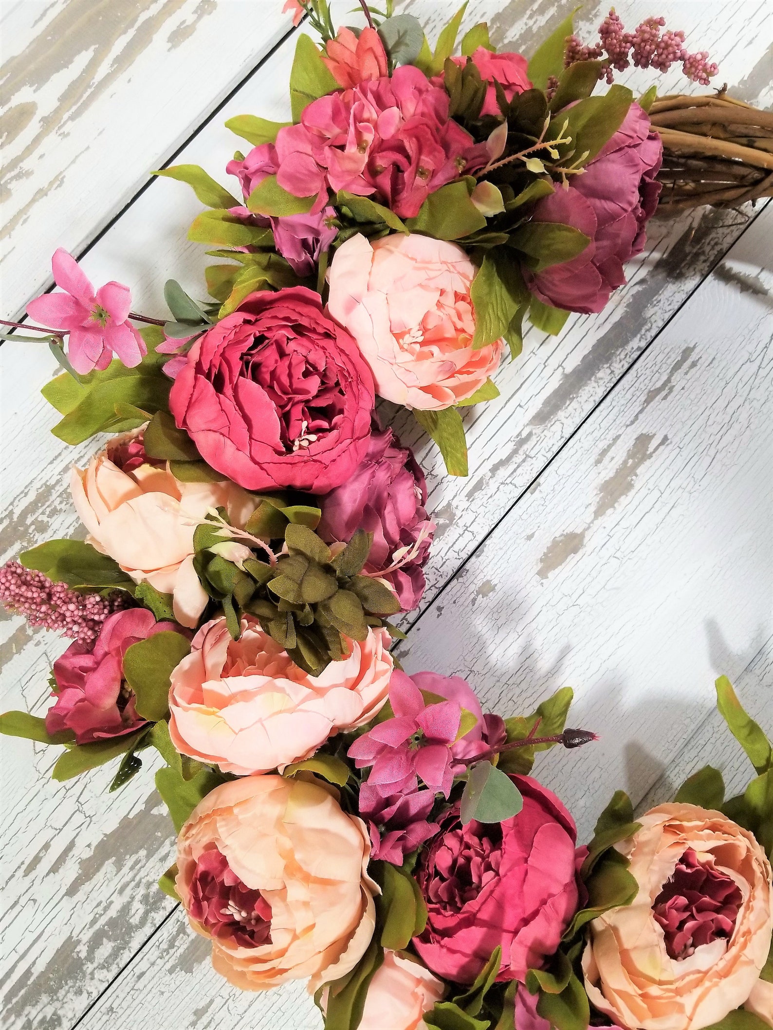 Pink Peony Wreath Spring Peony Wreath Pink Spring Wreath | Etsy