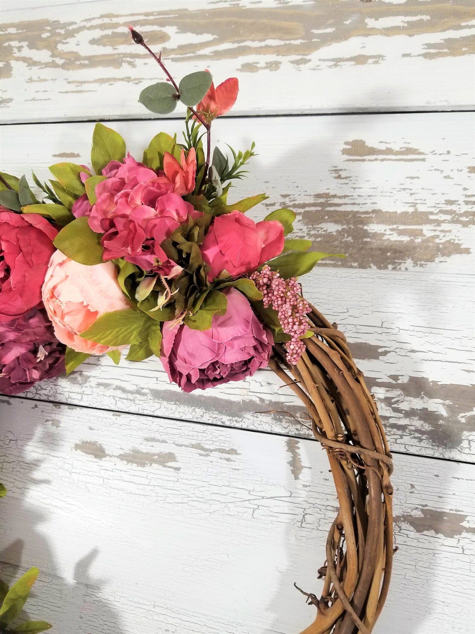Pink Peony Wreath Spring Peony Wreath Pink Spring Wreath | Etsy