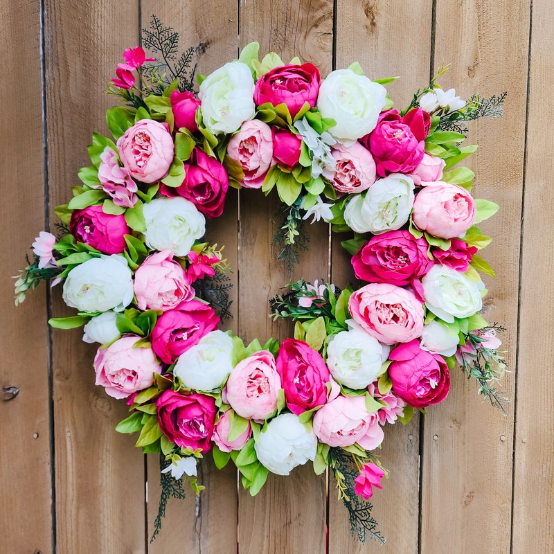 Pink Wreath - Etsy