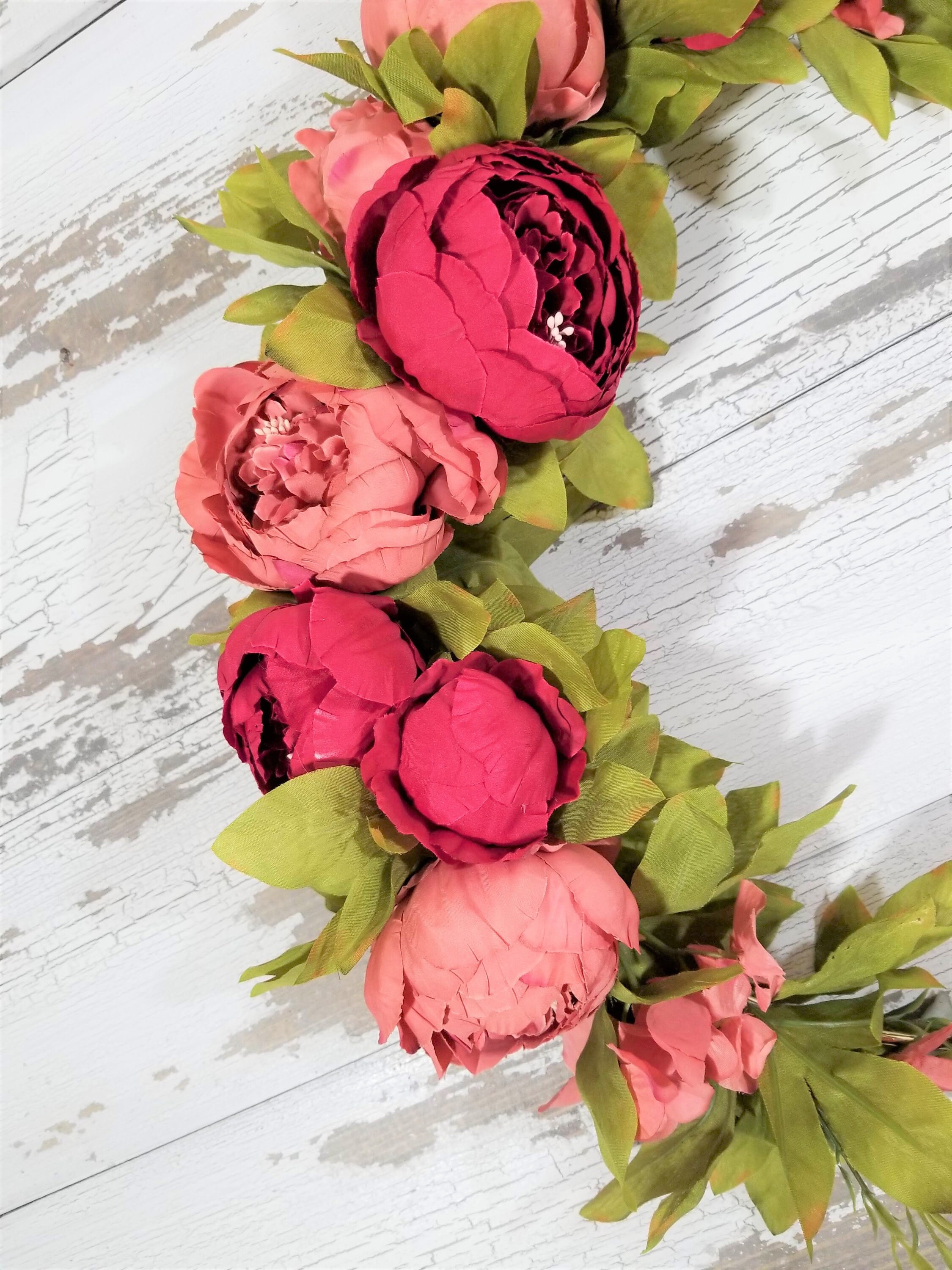 Pink Peony Wreath Spring Peony Wreath Pink Modern Wreath | Etsy