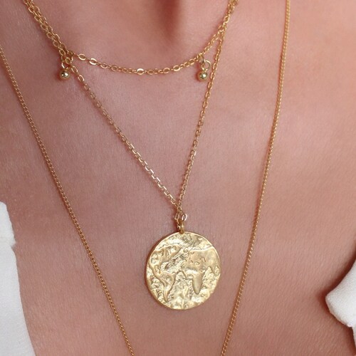 Gold Aphrodite Coin Necklace - Etsy