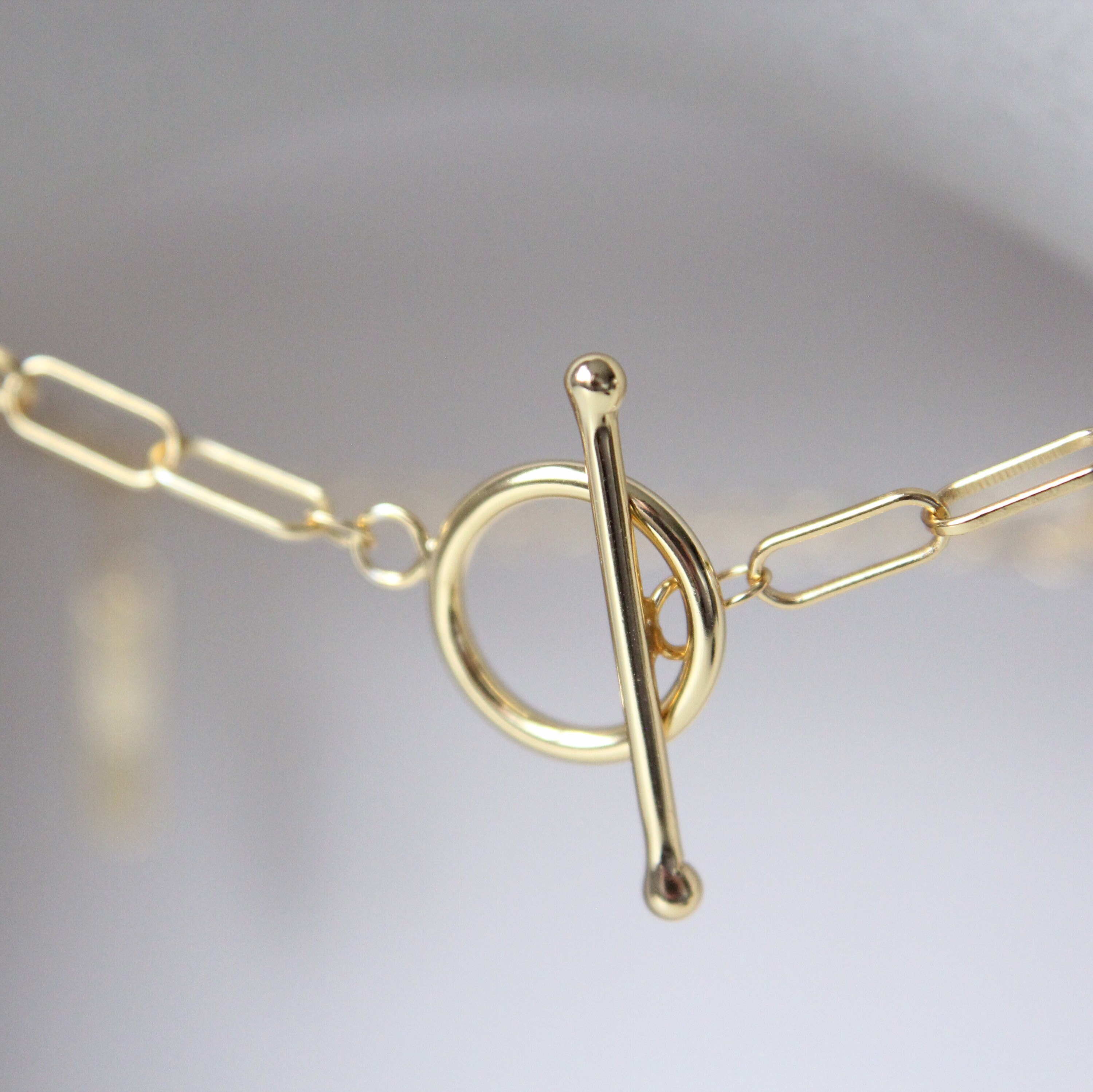 14k Gold Toggle Choker Gold Toggle Necklace Double Strand - Etsy UK