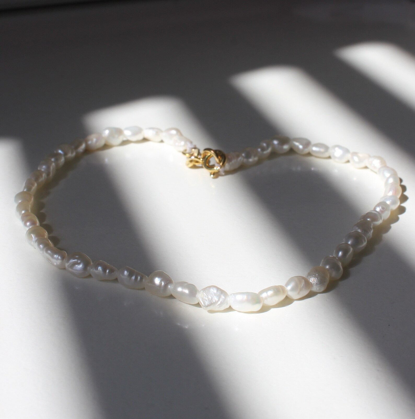 Freshwater Pearl Anklet Dainty Pearl Anklet Tiny Seed Pearl - Etsy