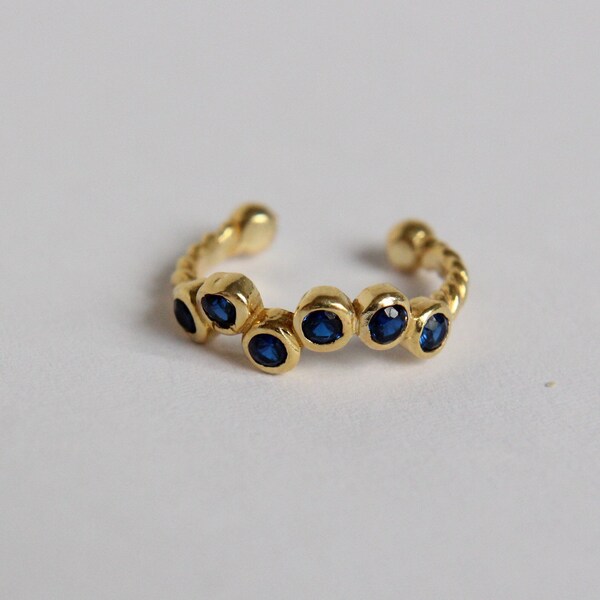 Blue Ear Cuff - Etsy