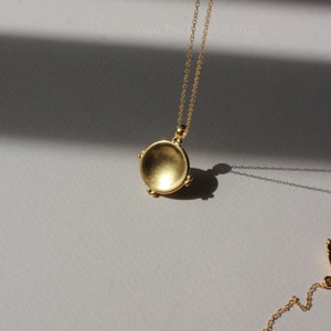 24k Gold Plated Round Pendant Necklace, Ancient Coin Coin Necklace ...