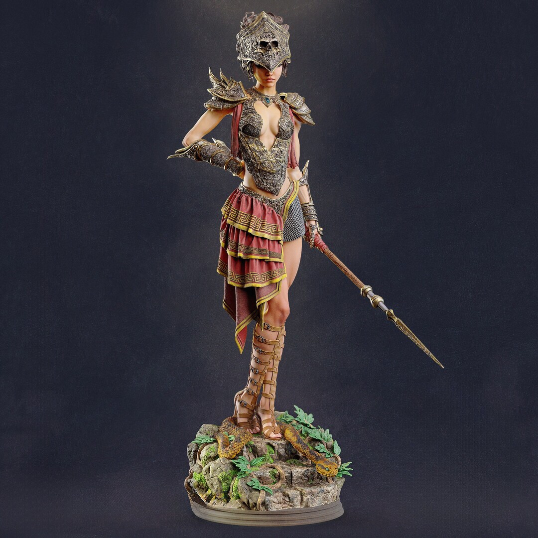 Persephone Mythical Warrior Princess 3D Model STL High-detail Fantasy ...
