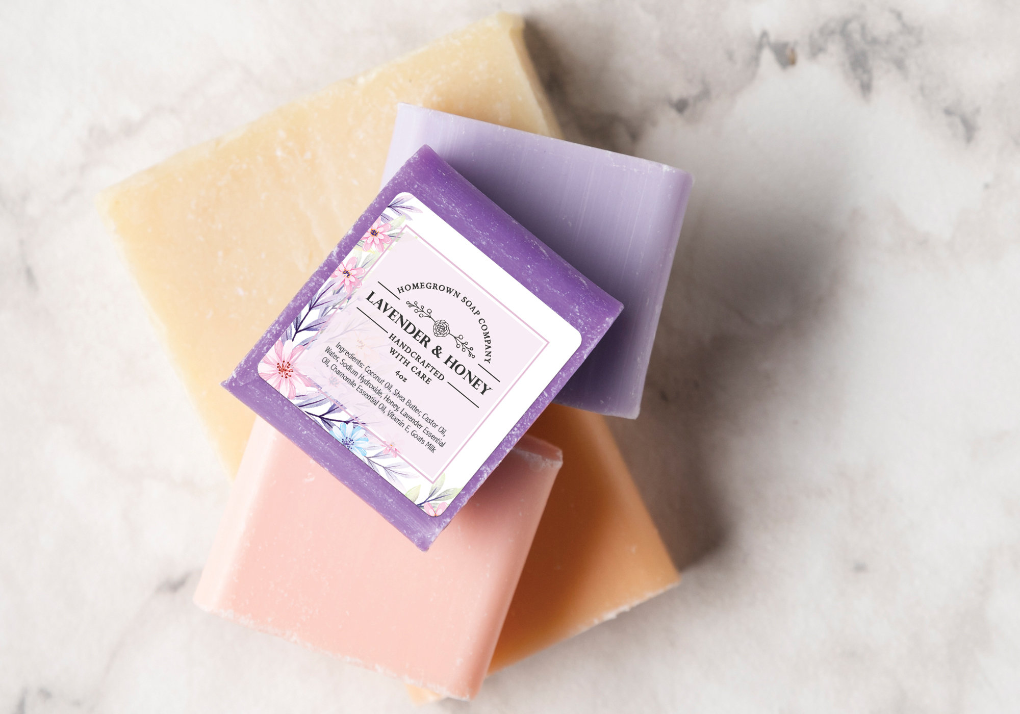 Floral Soap Sticker Pastel Watercolor Soap Label Handmade - Etsy