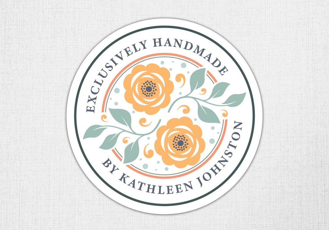 Exclusively Handmade Sticker Handmade Label Made With Love - Etsy