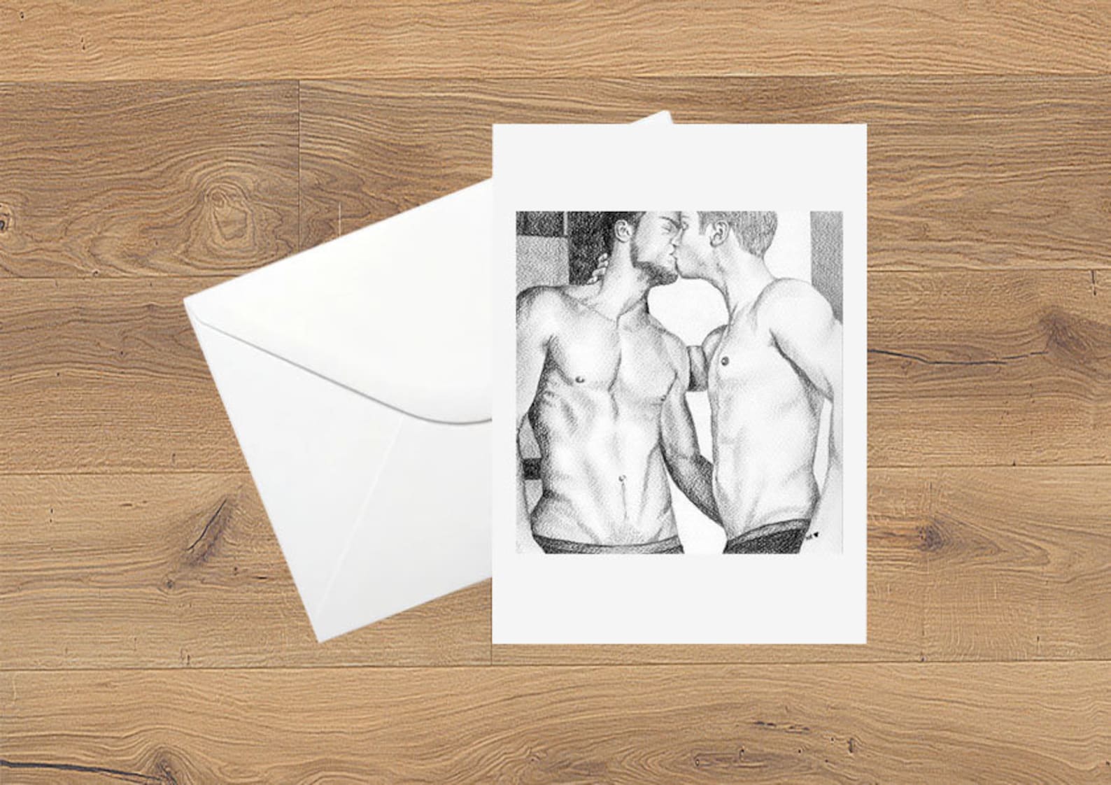 Gay Art Print Greetings Card Gay Birthday Gay Anniversary Gay Etsy