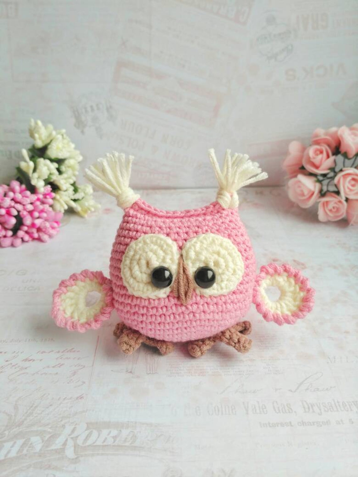 Owl Lover Gift 2.5 Inch Owl Stuffed Pink Owl | Etsy