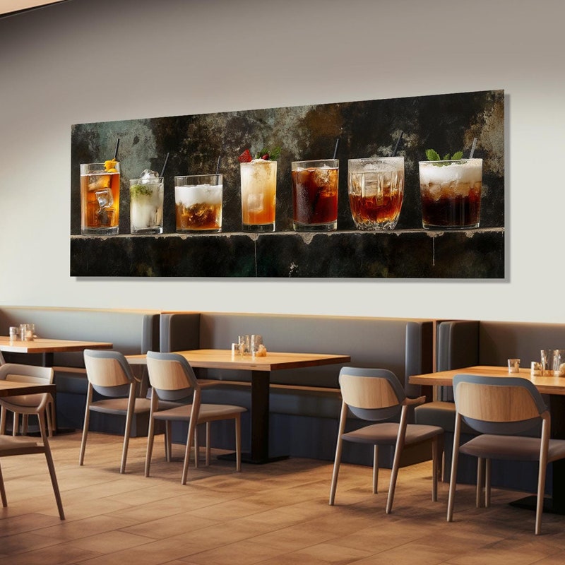 Cocktail Wall Art - Etsy