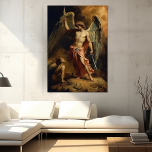 St. Michael the Archangel Canvas Print, Roman Catholic Wall Art, St ...