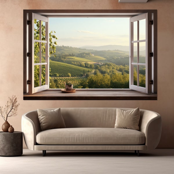 Open Window With Tuscany View - Etsy